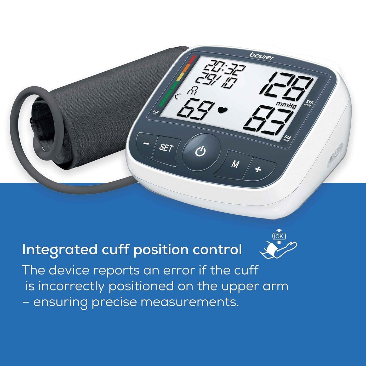 Beurer BM 40 Upper Arm Blood Pressure Monitor with Mains Adaptor and X ...