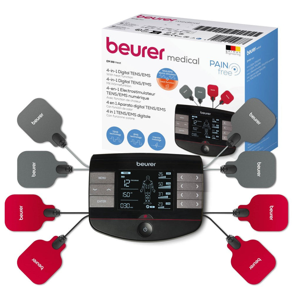 Beurer Germany TENS, EMS & Massage Device with Heat Option: 4-in-1 Dig ...