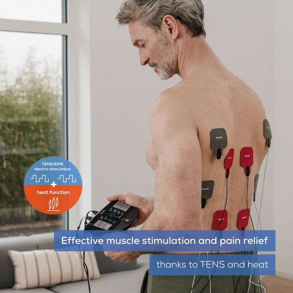 Beurer Germany TENS, EMS & Massage Device with Heat Option: 4-in-1 Dig ...