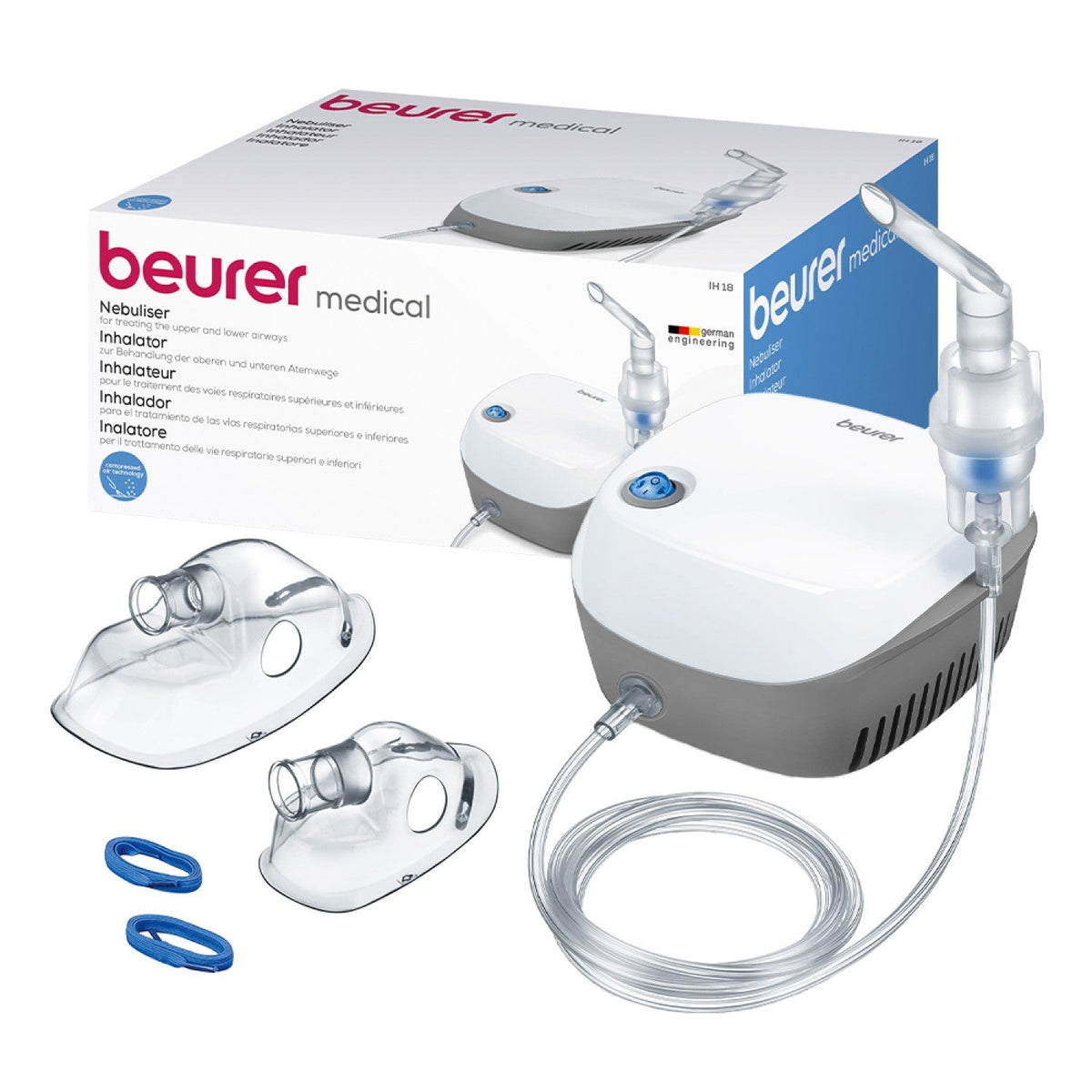 Beurer IH 18 Compressed Air Technology Nebuliser Including Accessorie ...