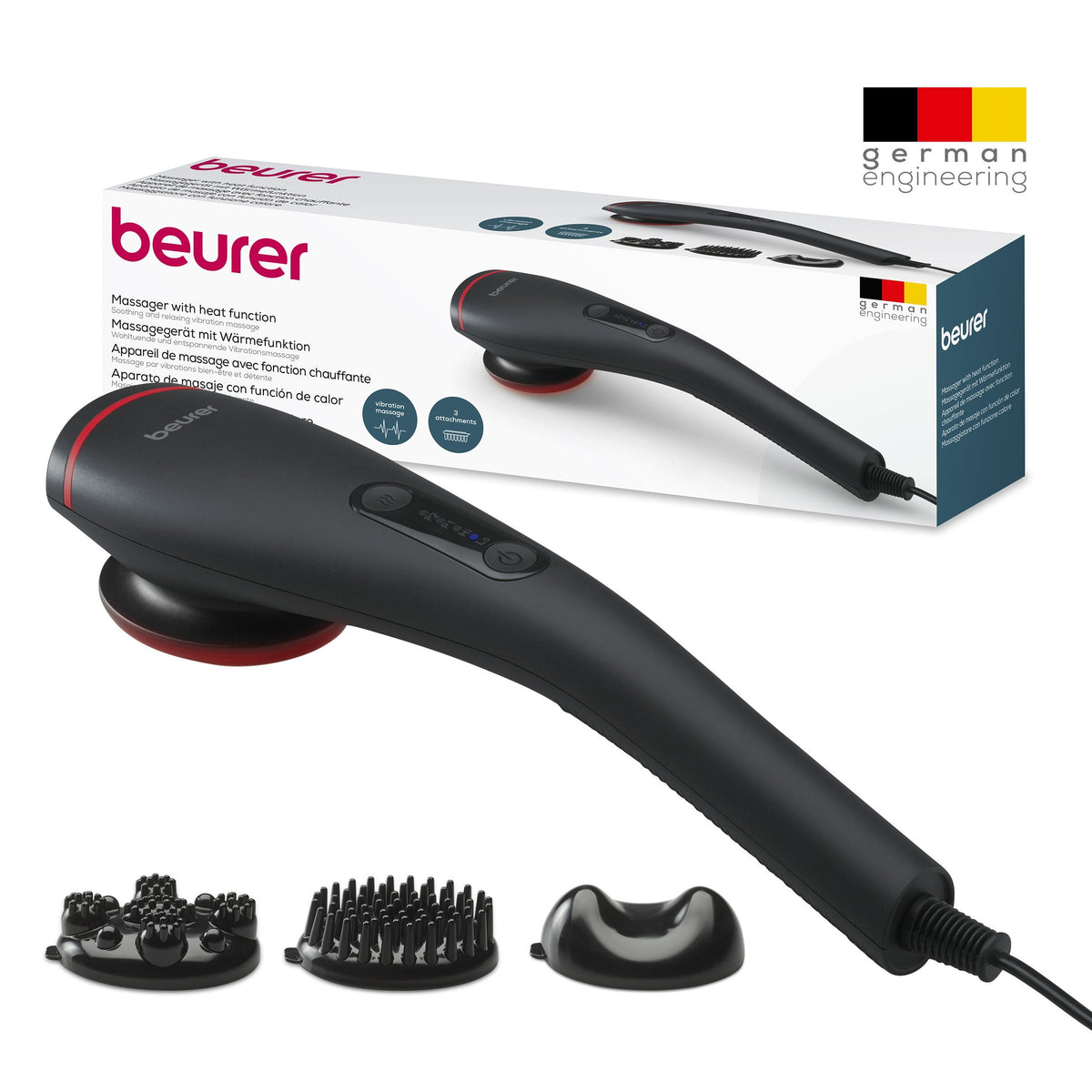 Beurer MG 24 Muscle Massager: Relaxing Vibration Massager with 3 Attac ...