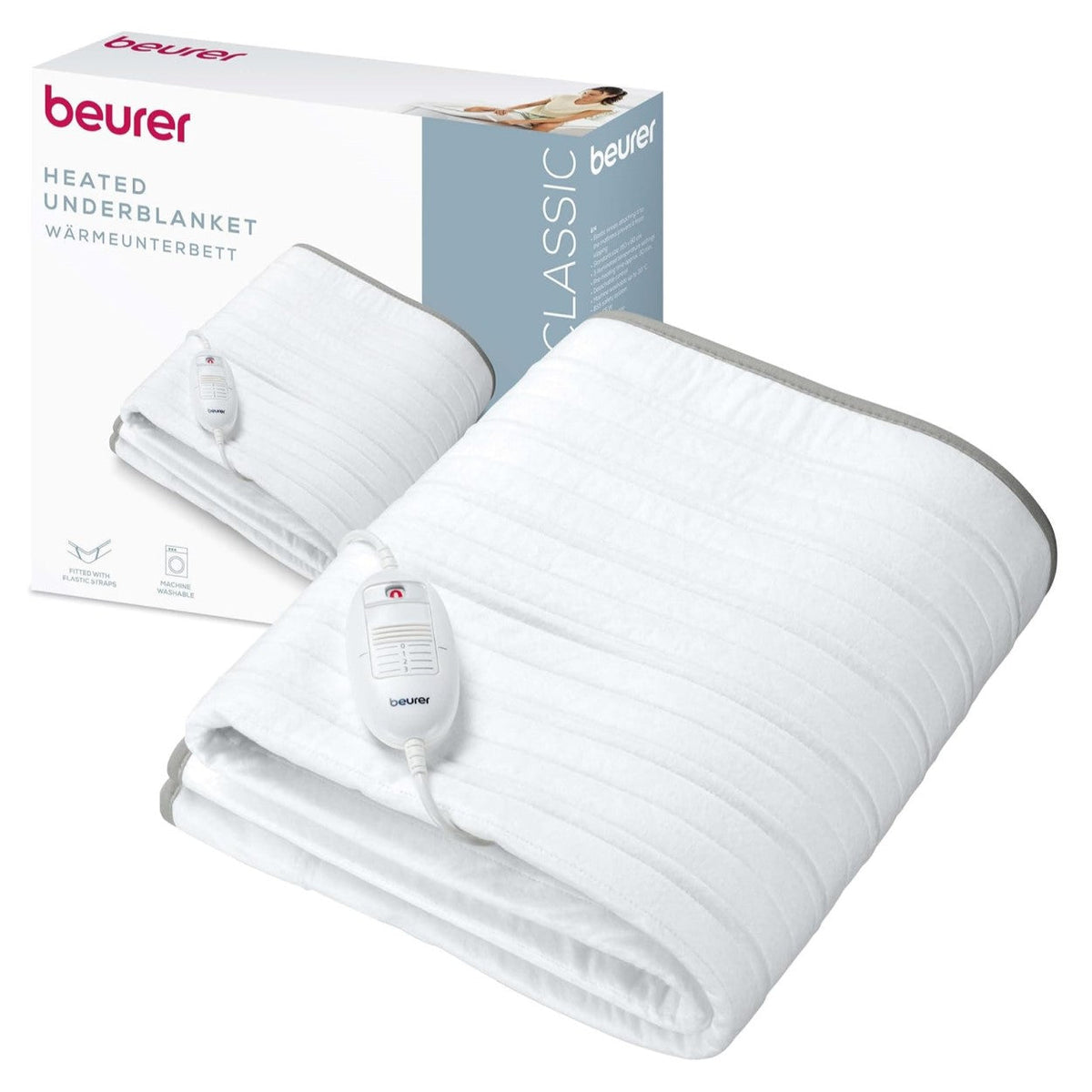 Beurer Germany TS 17 Electric Blanket: Fleece Heated Underblanket 150x ...